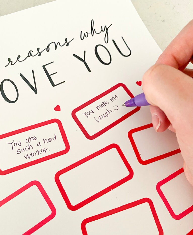 Scratch and Reveal 10 Reasons Why I Love You, Personalized Gift ...