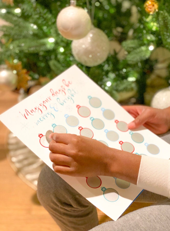 Scratch off Christmas Advent Calendar, Christmas Countdown, DIY Advent ...