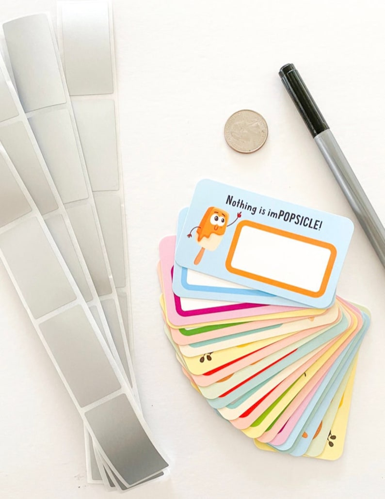 Scratch off PUN CARDS, Teacher Cards, Positive Affirmation Cards for ...