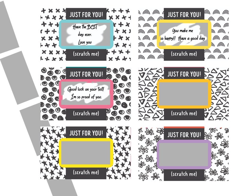 Scratch off Coupons 20 Pack, Scratch off Cards, Scratch and Reveal Note ...