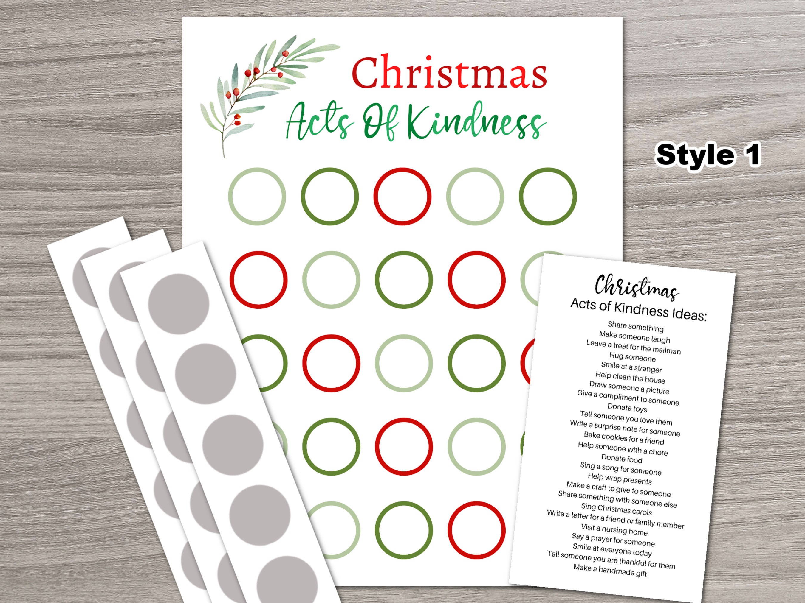 Christmas Acts of Kindness Scratch off Calendar, Christmas Calendar ...
