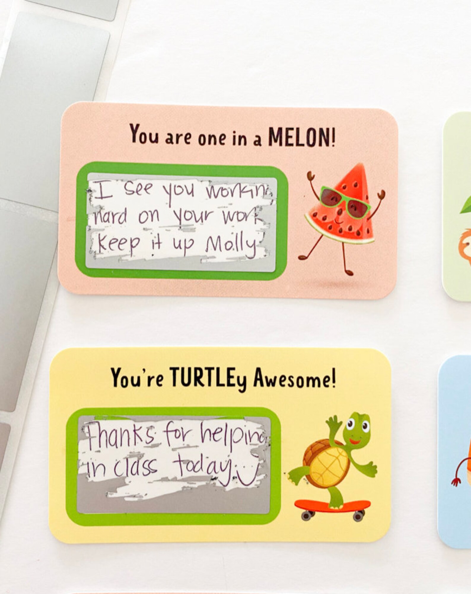 Teacher Encouragement Scratch OFF PUN CARDS, Positive Affirmation Cards ...