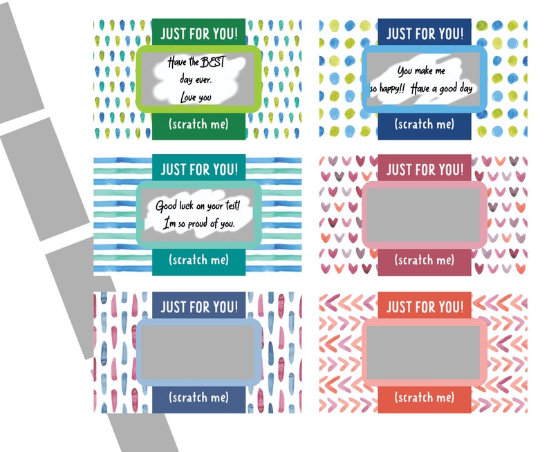 Scratch off Coupons 20 Pack, Scratch off Cards, Scratch and Reveal Note ...