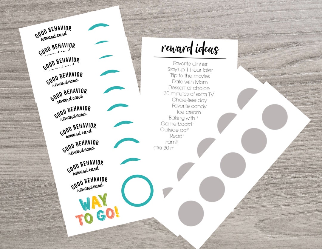 Scratch OFF Good Behavior Reward Cards 20 Pk, Scratch off Cards, Kids ...