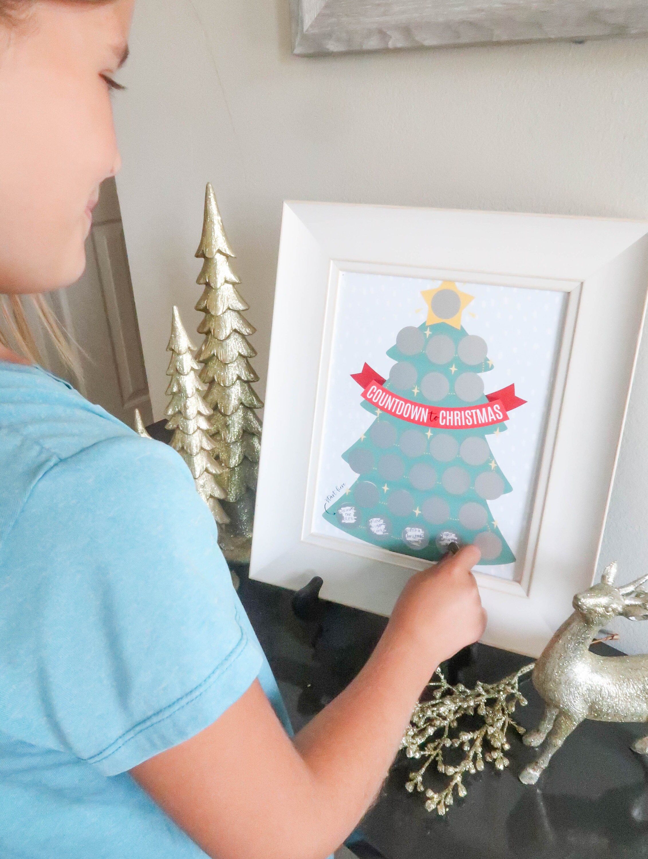 Scratch OFF Christmas Tree Advent Calendar, Christmas Countdown ...
