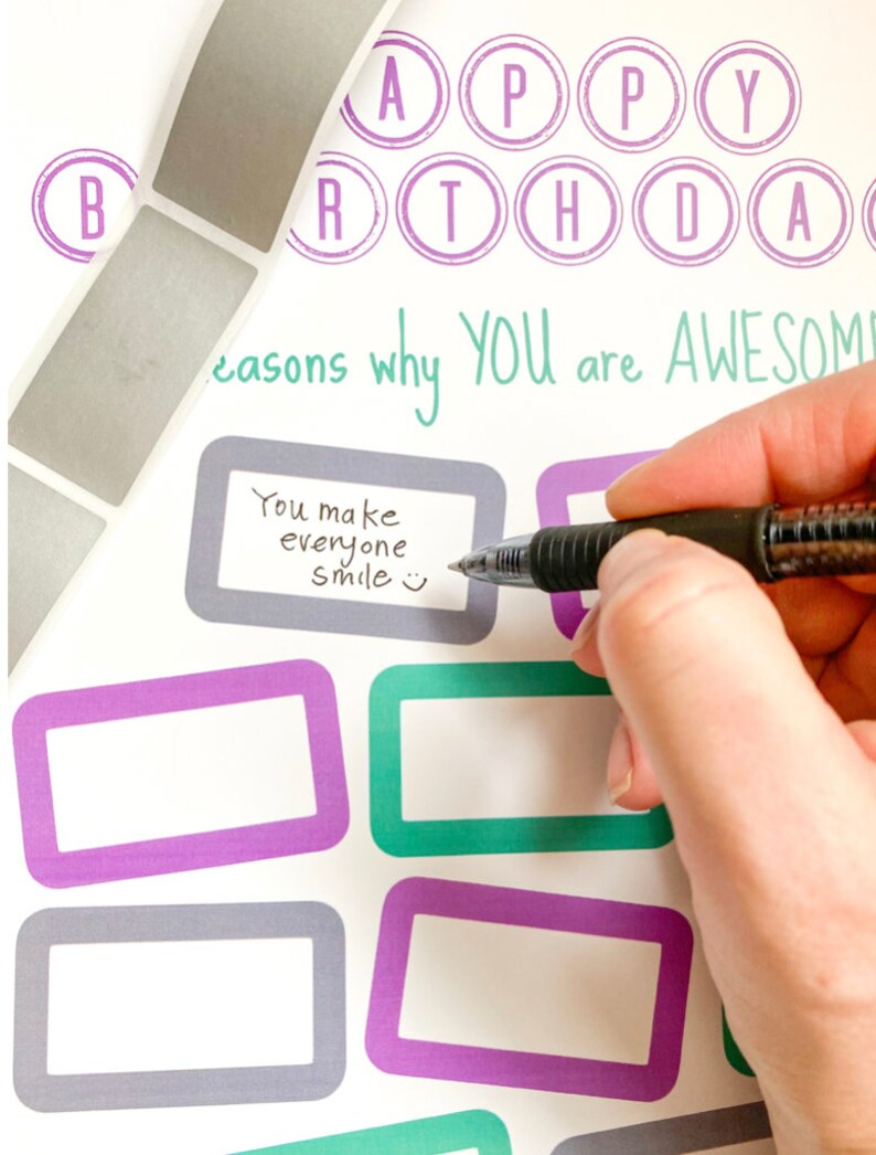 HAPPY BIRTHDAY CARD, Personalized Birthday Scratch Off, Reveal Card ...