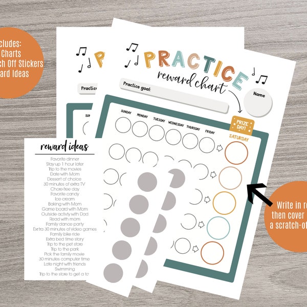 Piano Lesson Practice Chart - Etsy
