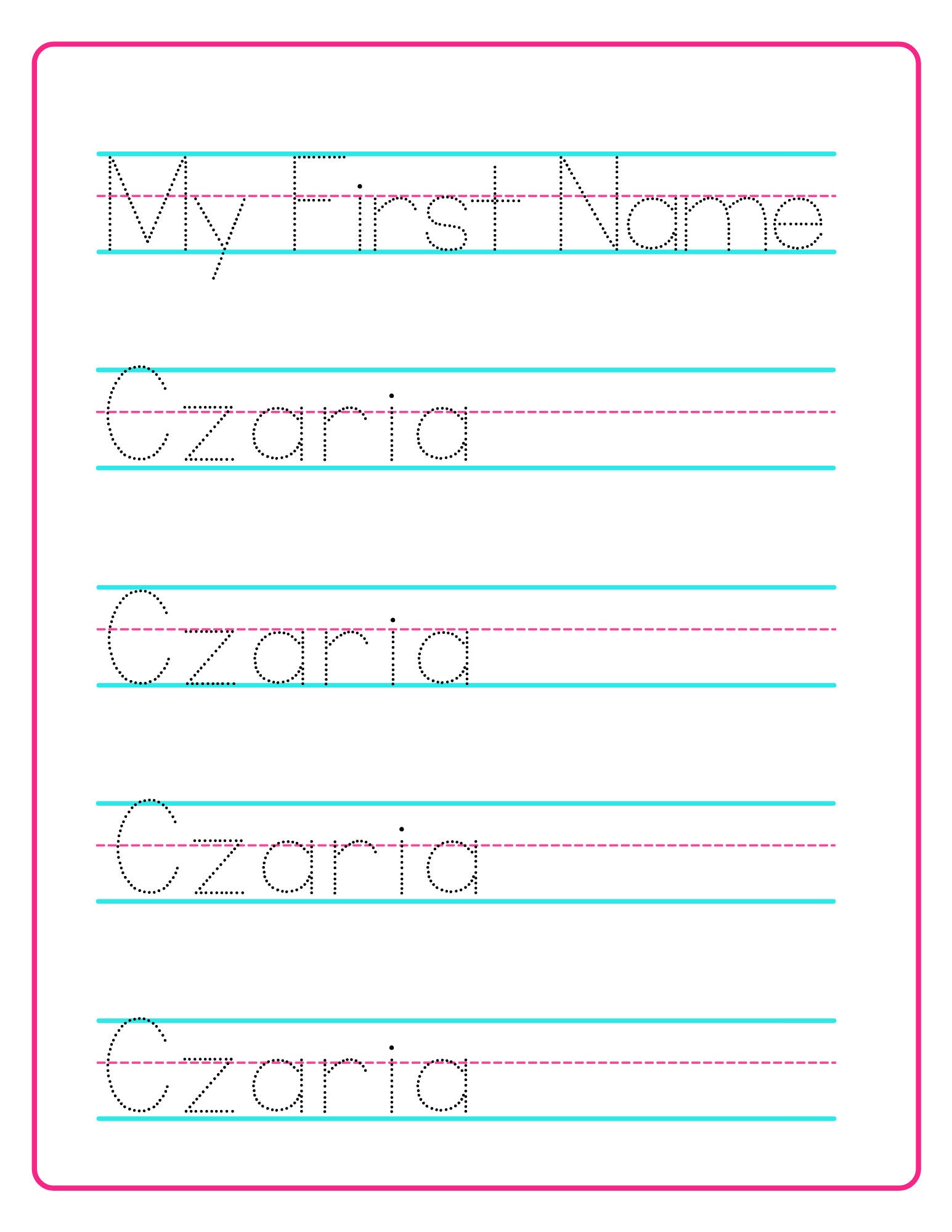 Trace My Name Printable Worksheet Trace and Color Personalized for Busy ...