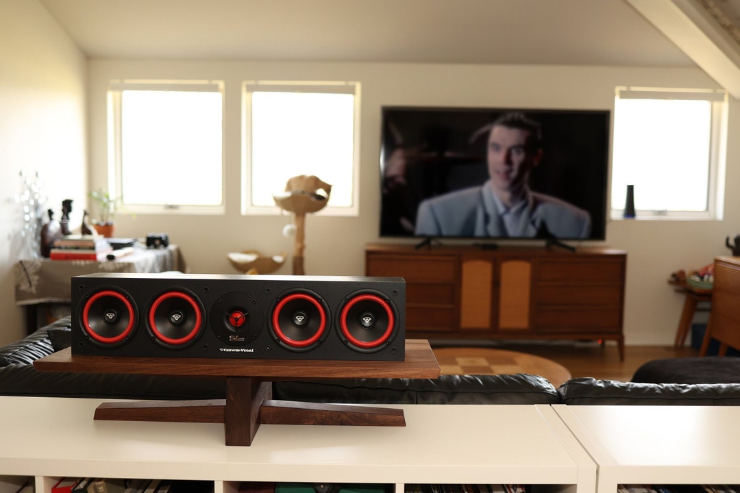 Walnut Center Channel Stand - Etsy