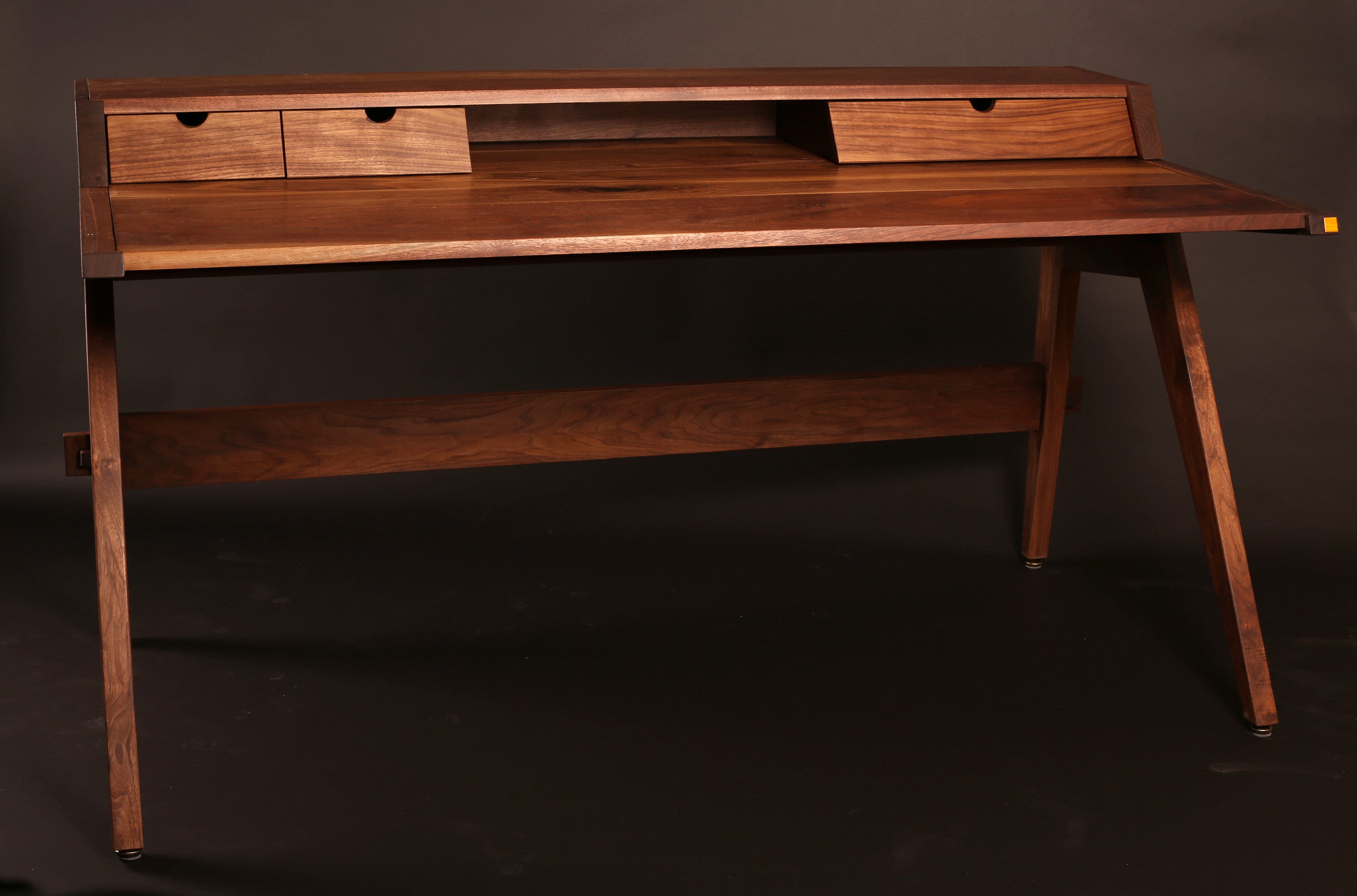 Modern Black Walnut Desk - Etsy