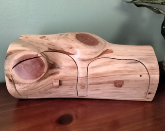 Amish Made Cedar Log Jewelry Box With Secret Drawer - Etsy