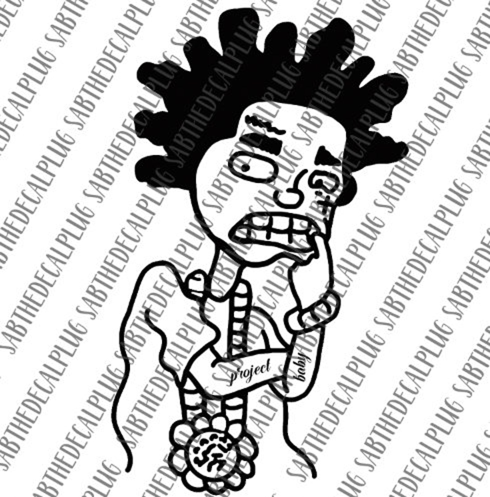 Kodak cartoon svg png decal file kodak black | Etsy