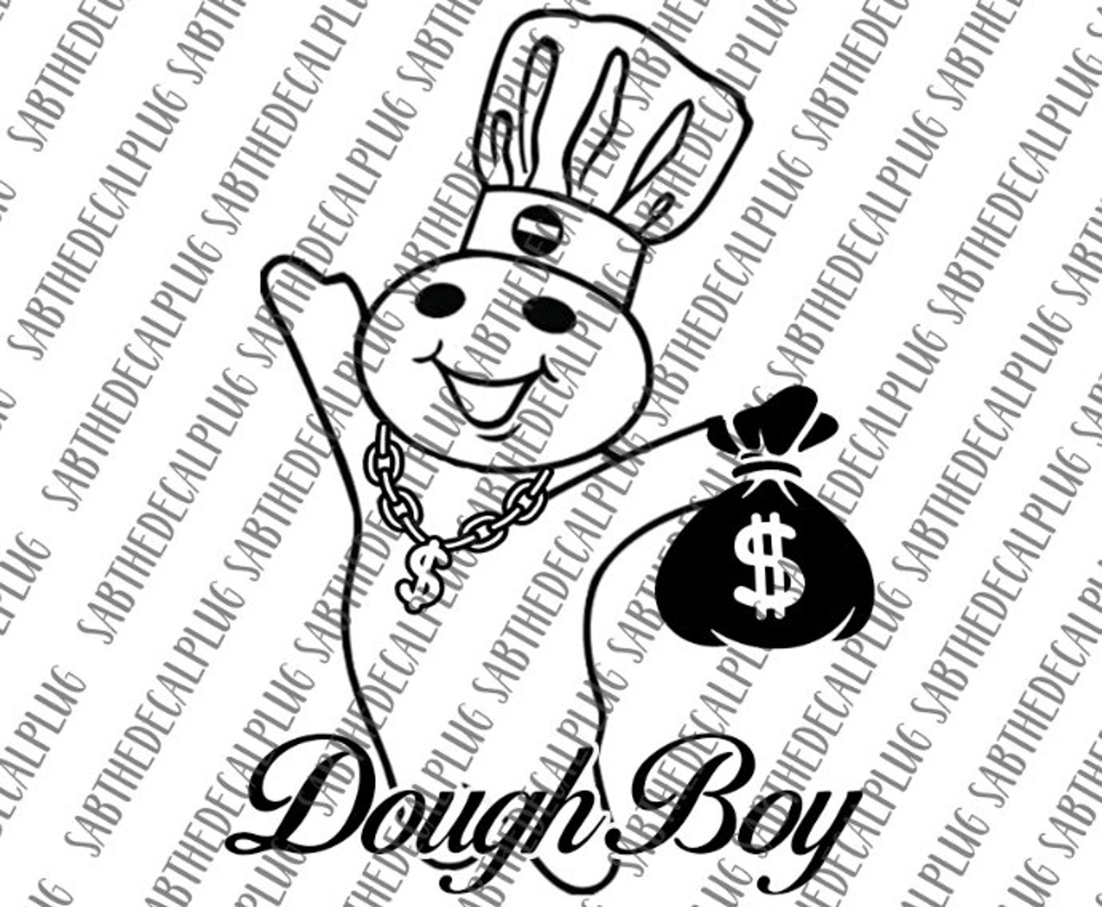 Dough Boy Money Bag Decal File Truck Decal SVG PNG JPEG | Etsy