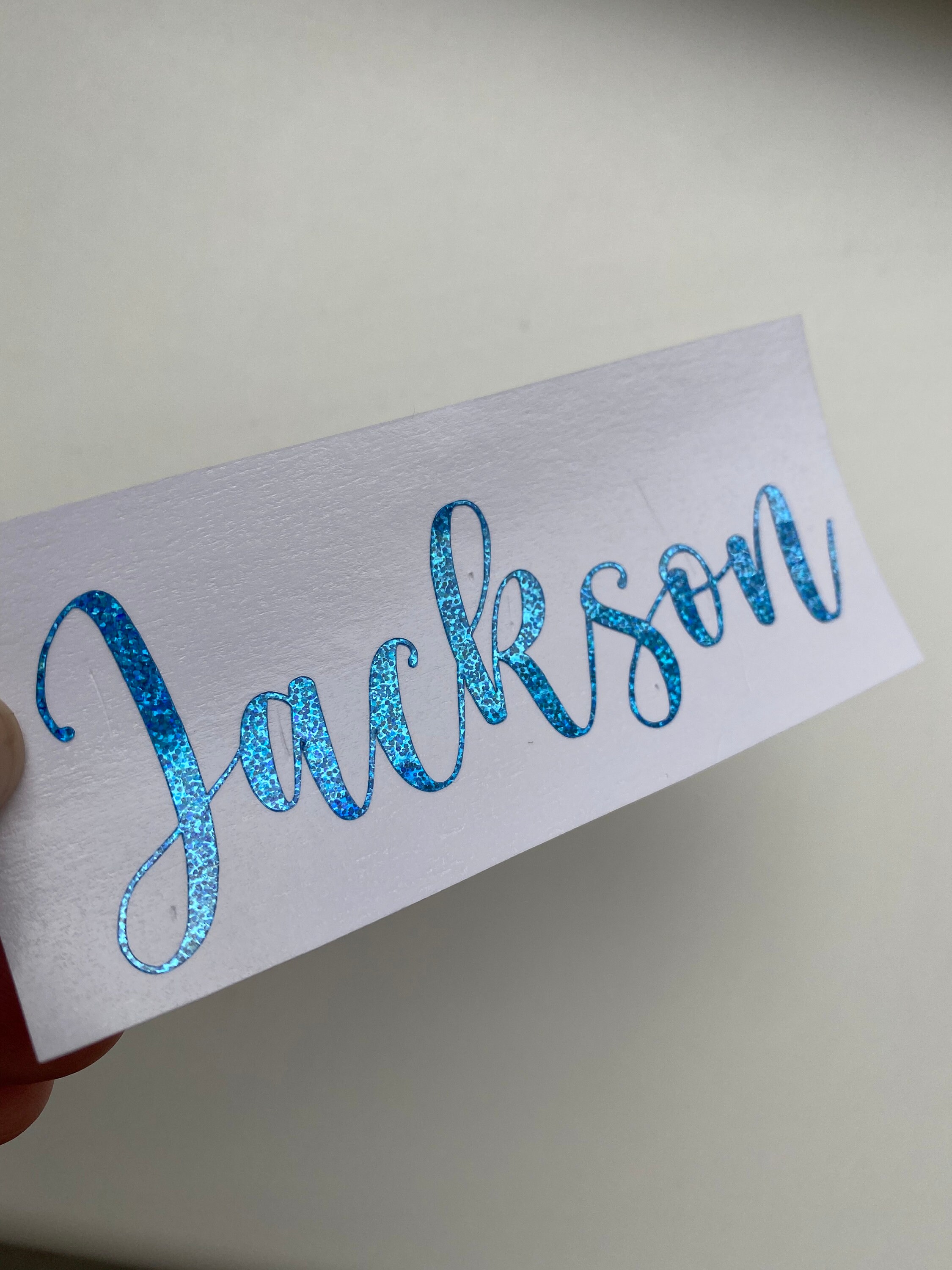 Personalised Glitter Vinyl Stickers Name Sticker Rose Gold - Etsy UK
