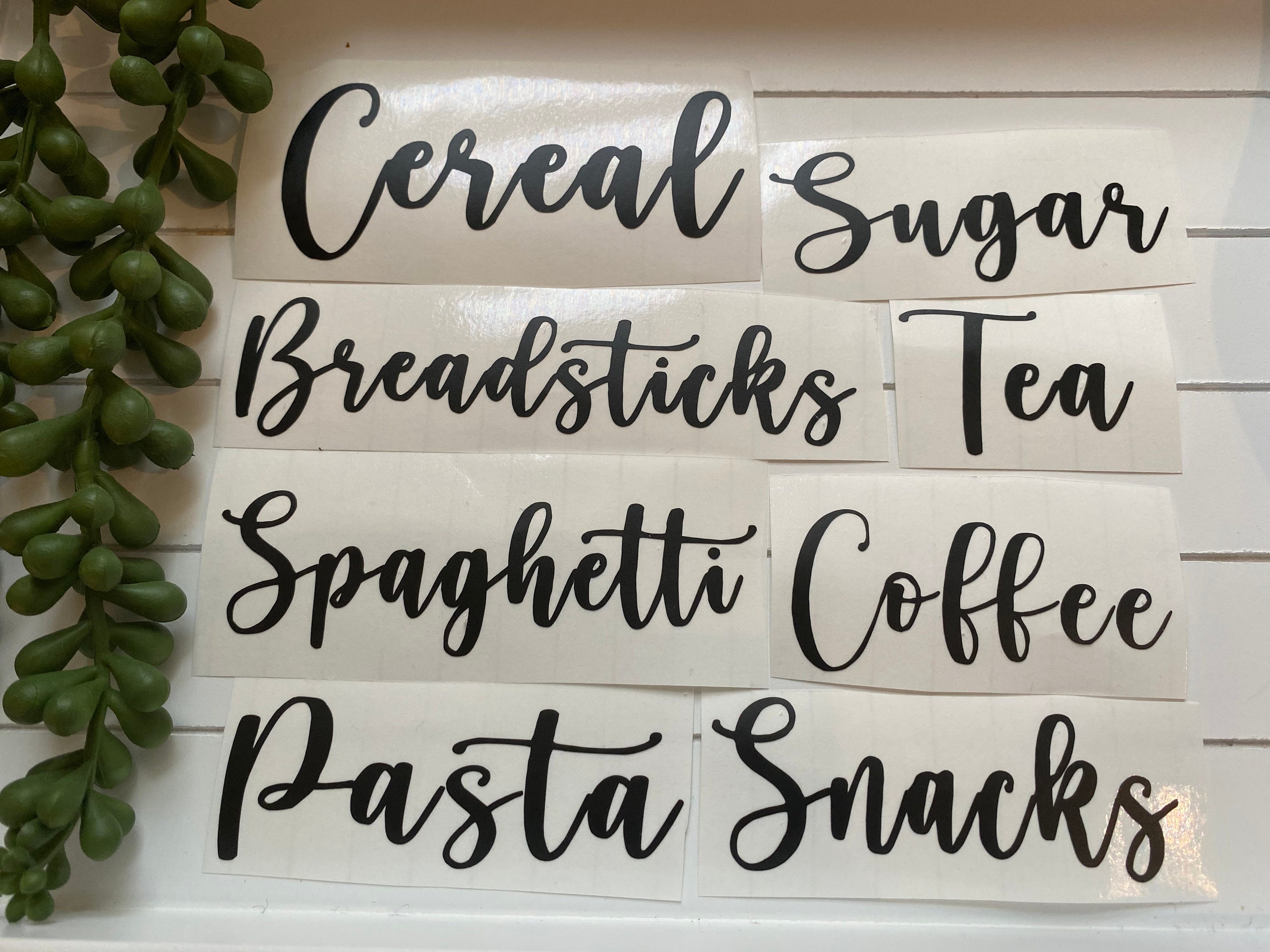 Pantry Labels Kitchen Container Decal Organisation | Etsy UK