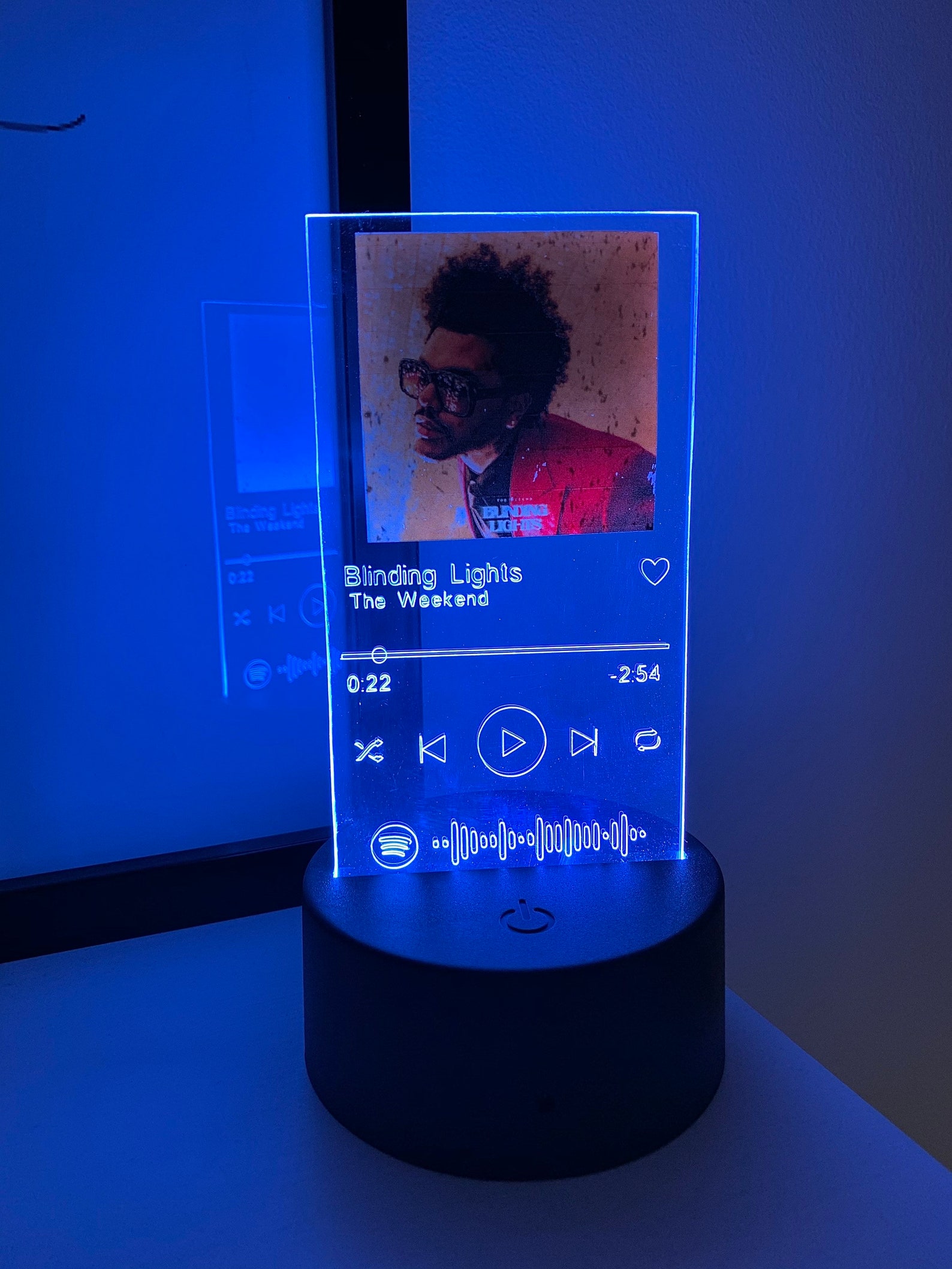 Spotify Song Engraved Light lamp 3D Acrylic Music Custom Song | Etsy