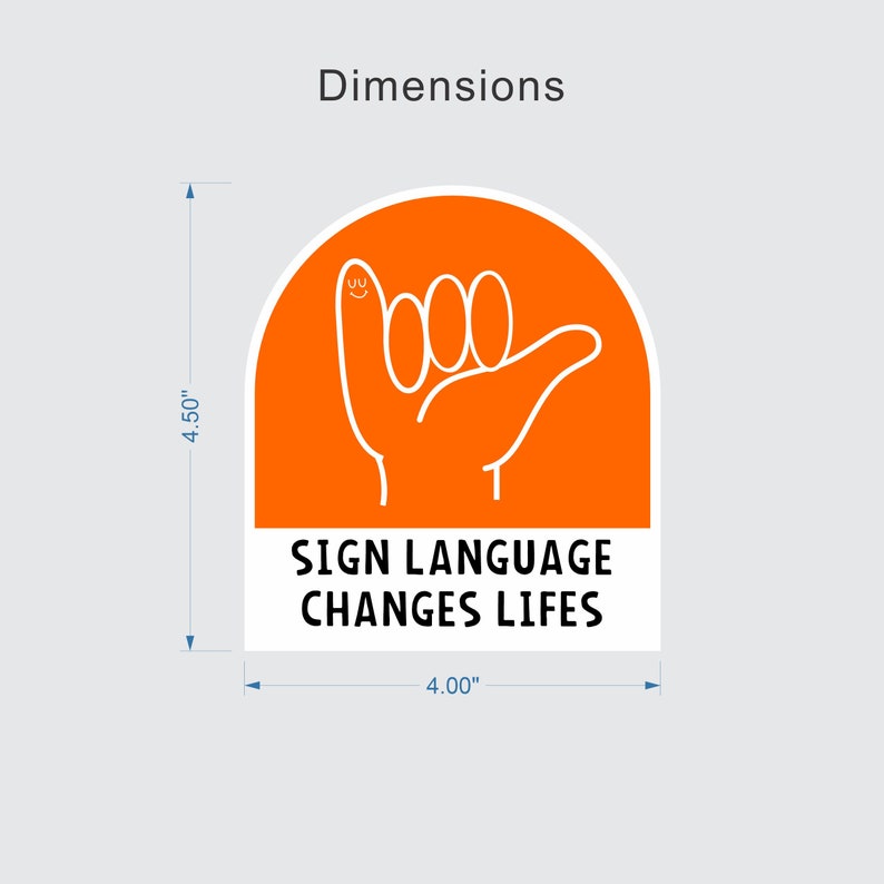 ASL American Sign Language Sticker - Etsy