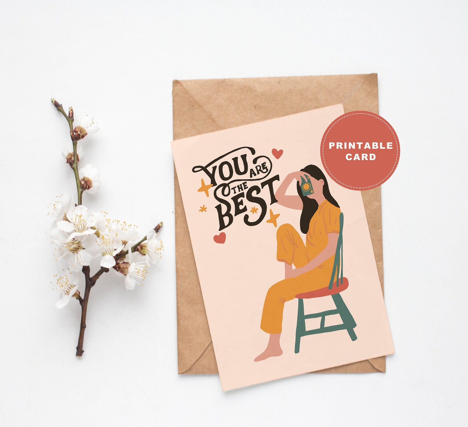 Printable Girl Power Card You Are the Best Feminist Card - Etsy