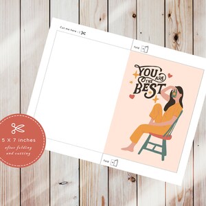 Printable Girl Power Card You Are the Best Feminist Card - Etsy