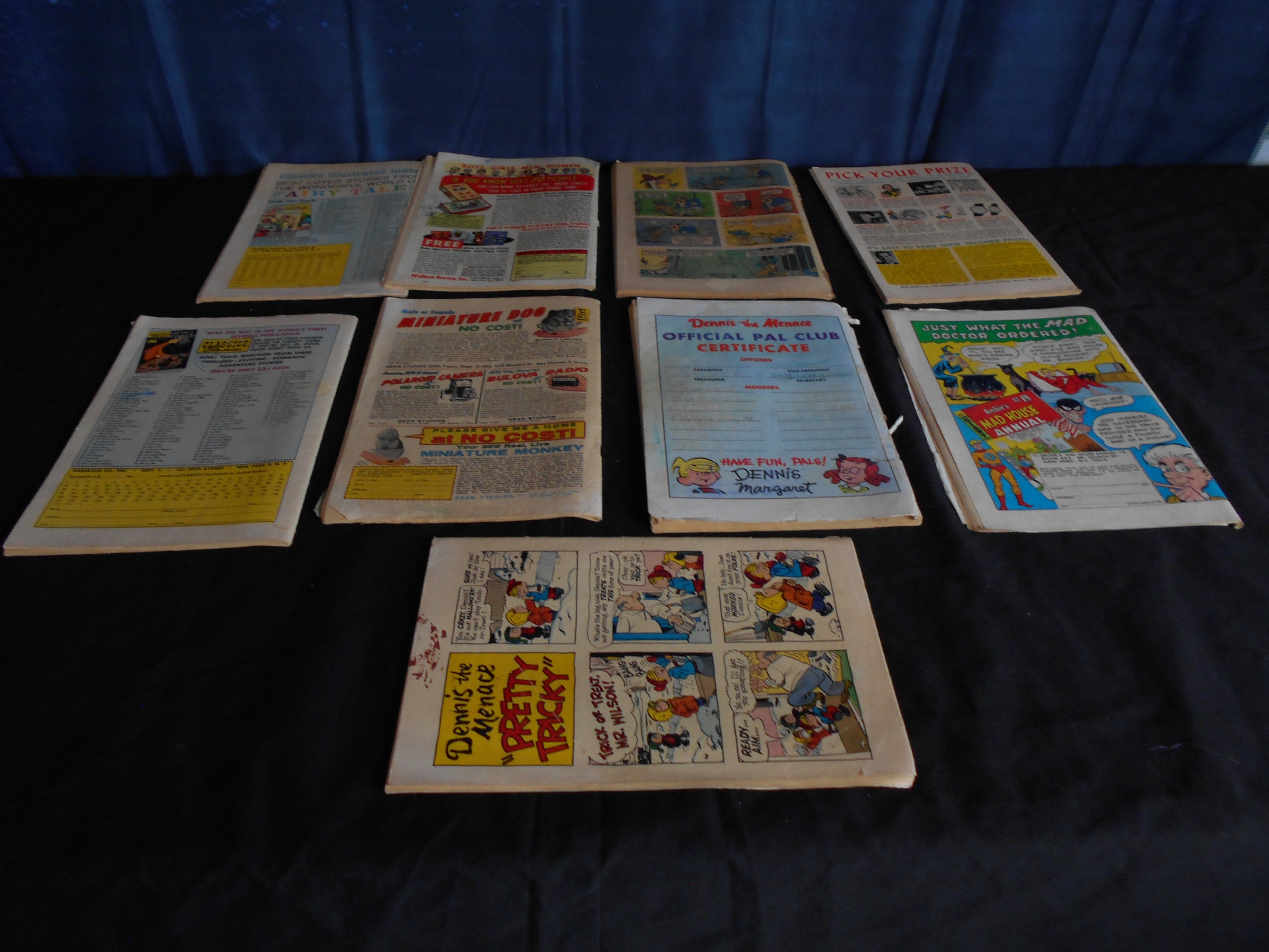 25 Vintage Comic Books Archie-dennis the Menace-superman-batman-flash ...
