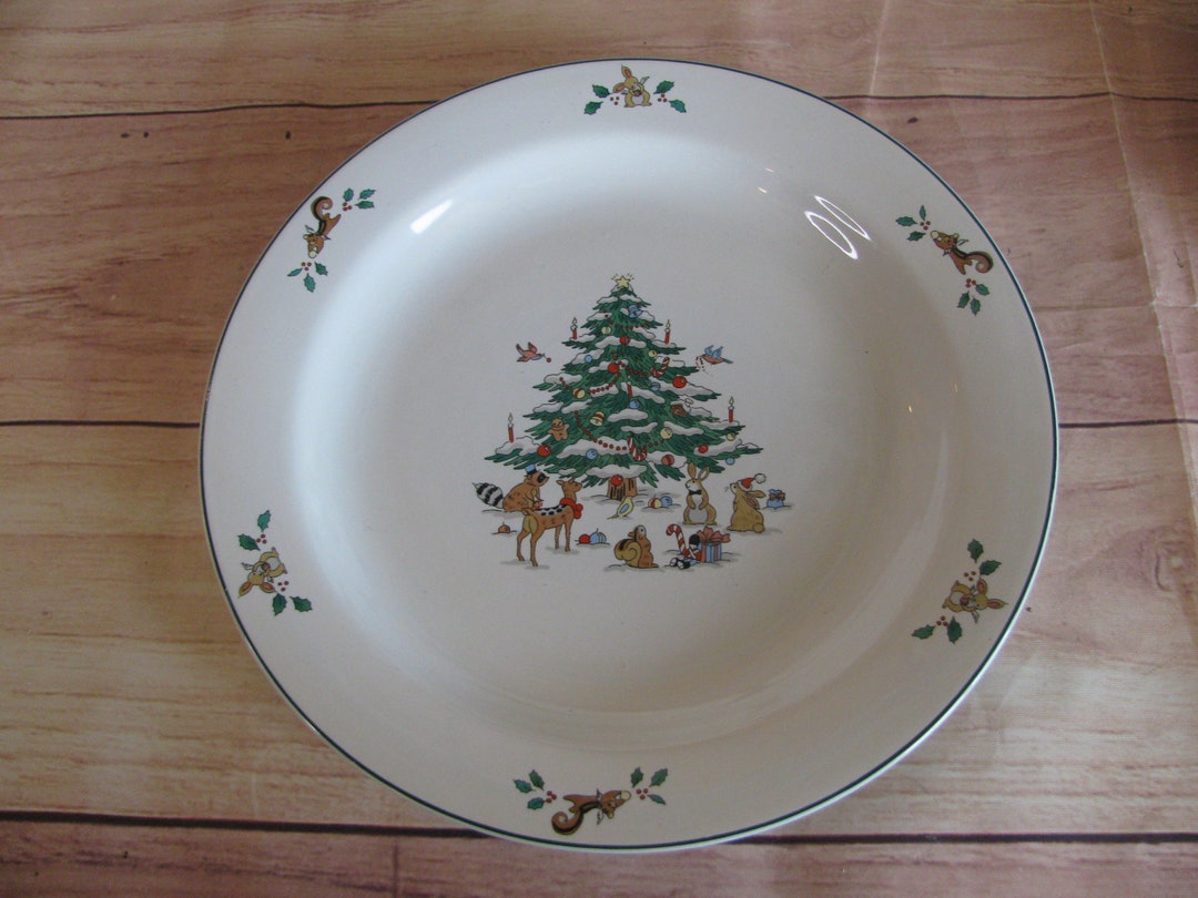 Vintage Woodland Christmas by Ming Pao-1986 Holiday China-porcelain ...