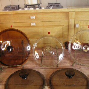 Vintage Amber Corning Ware Visions Ware Pyrex Replacement Lids -1 QT-2 ...