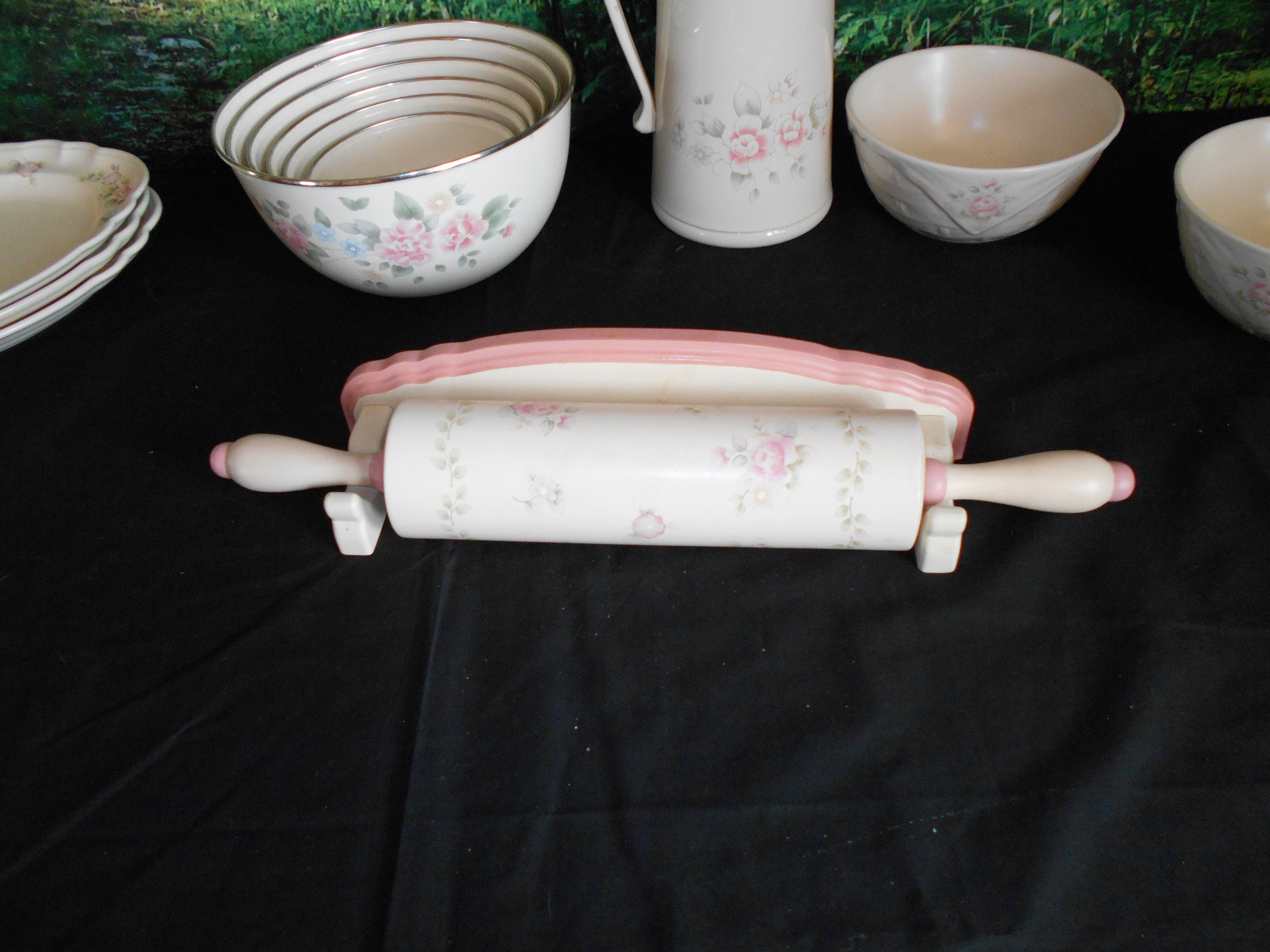 Rare Vintage Pfaltzgraff Tea Rose Stoneware set - Etsy