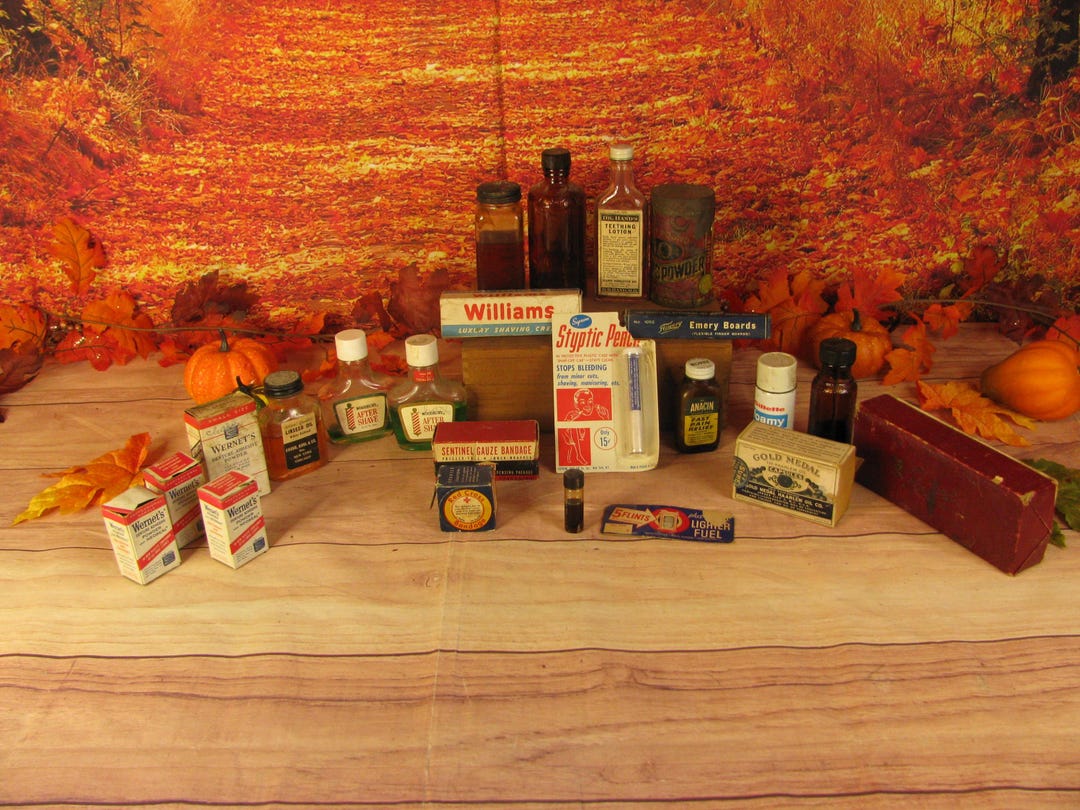 Vintage Medicine-pharmacy-health and Household Bottles/tins- Anacin ...