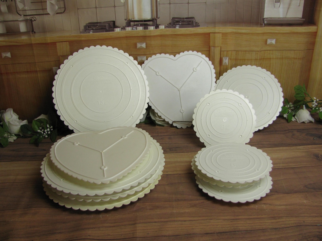 Vintage Wilton Tier Wedding Cake Plates-5 9 or 10 Inch-grecian-white ...