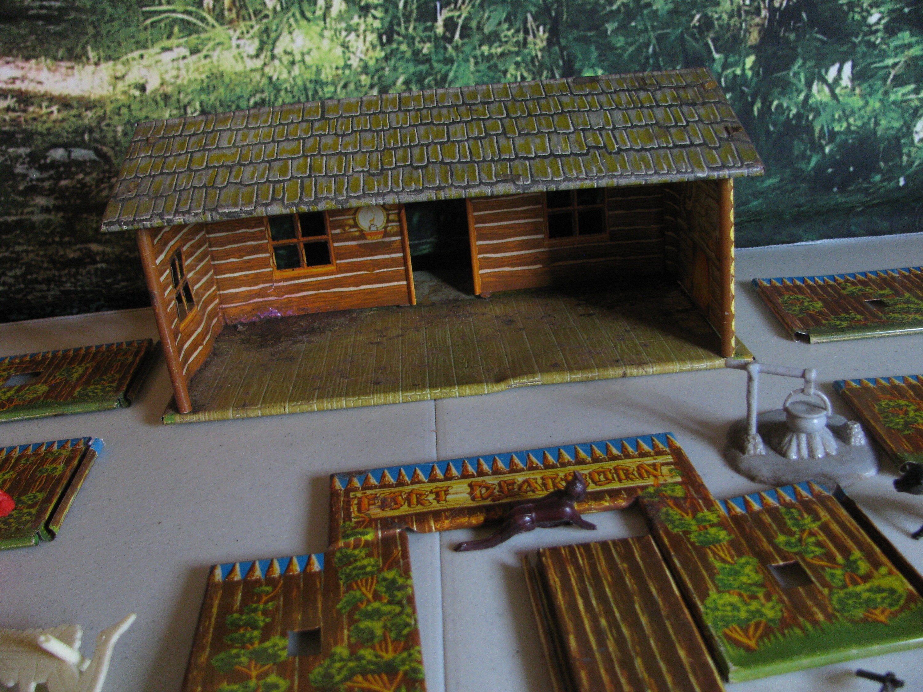 Vintage Marx Wild West Fort Dearborn Playset-original 1950s Edition-tin ...