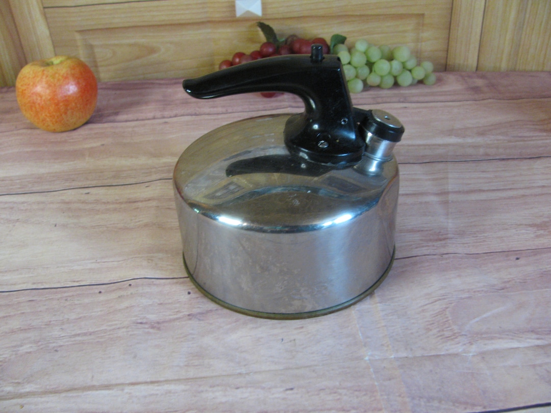 Vintage 1 QT Revere Ware Copper Bottom Whistling Tea Kettle-*small Dent ...