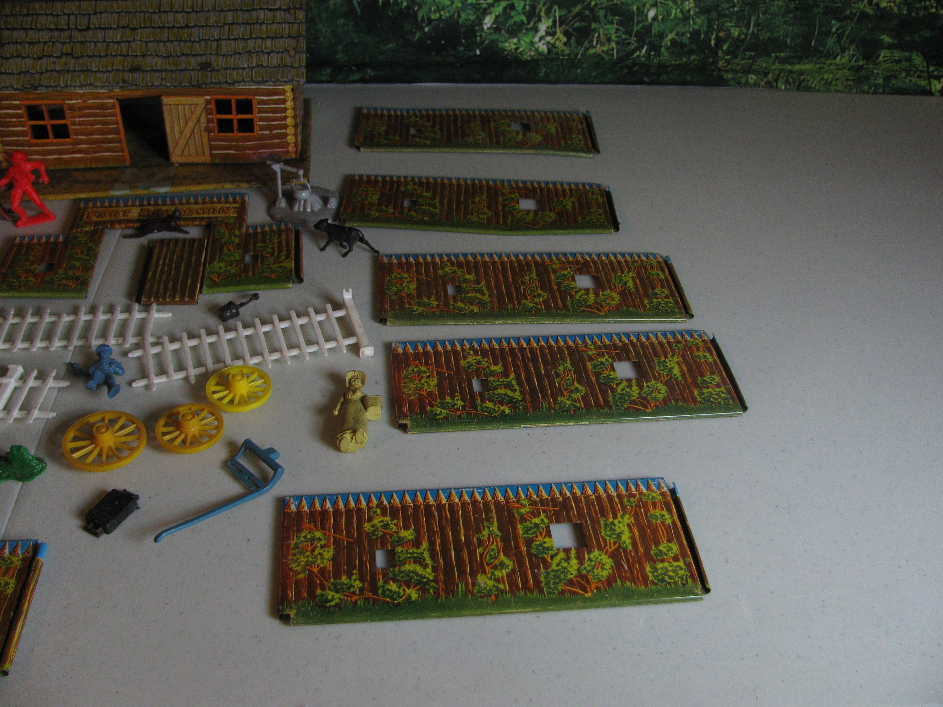 Vintage Marx Wild West Fort Dearborn Playset-original 1950s Edition-tin ...