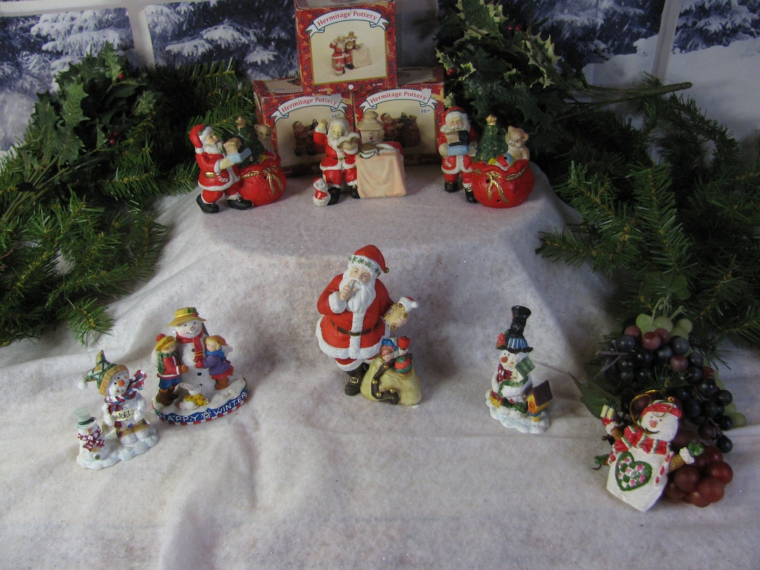 Vintage Avon Santa With Toy Sack 1993-hermitage Pottery Santa-mary ...