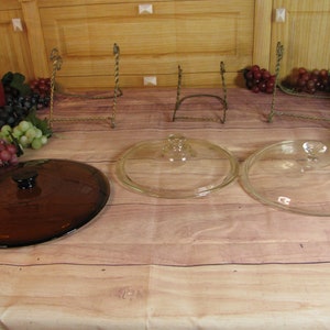 Vintage Amber Corning Ware Visions Ware Pyrex Replacement Lids -1 QT-2 ...