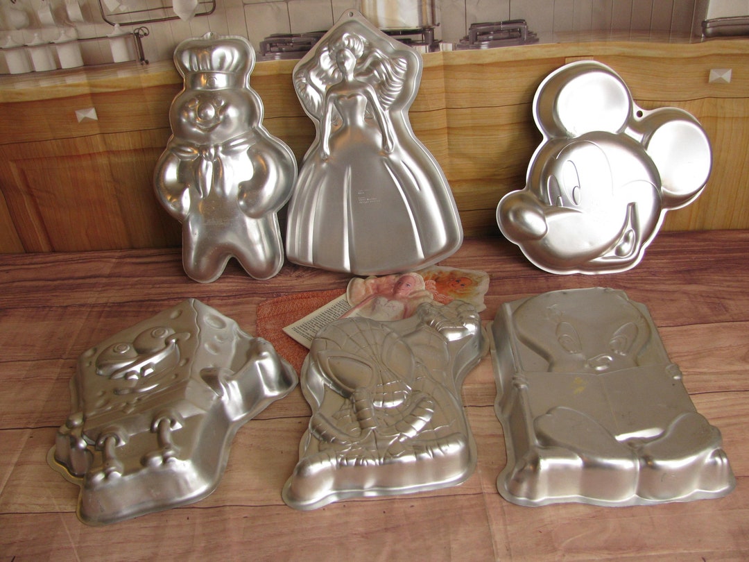 Vintage Wilton Character Cake Pan- Barbie-mickey Mouse- Poppin Fresh ...
