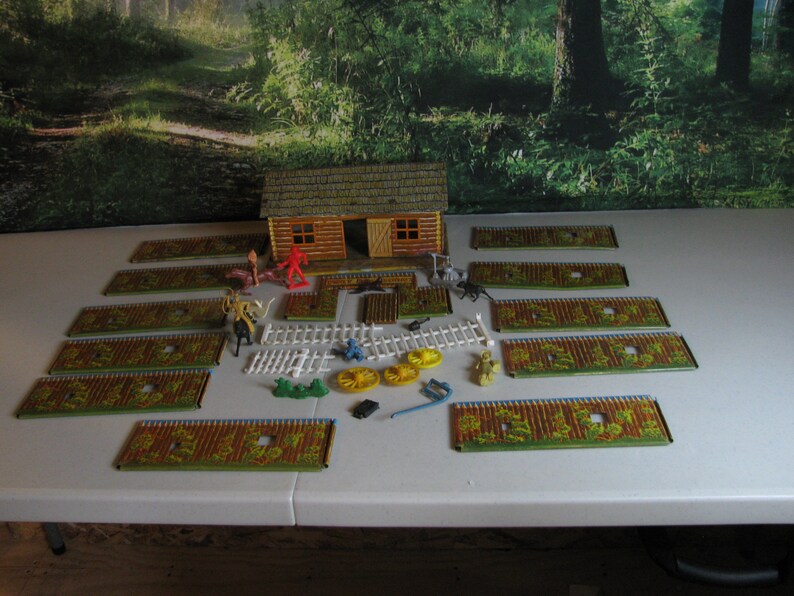 Vintage Marx Wild West Fort Dearborn Playset-original 1950s Edition-tin ...