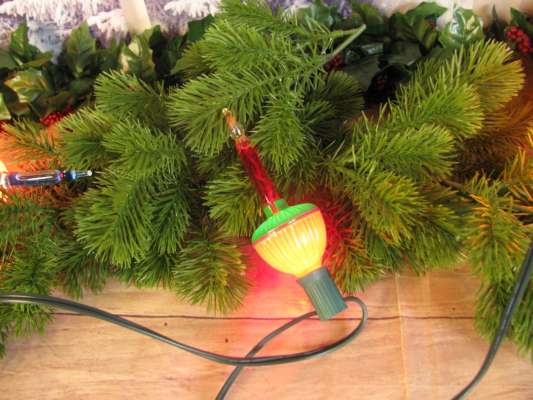 Vintage 1980s Christmas/holiday Bubble Lights-7 Strand Set-working ...