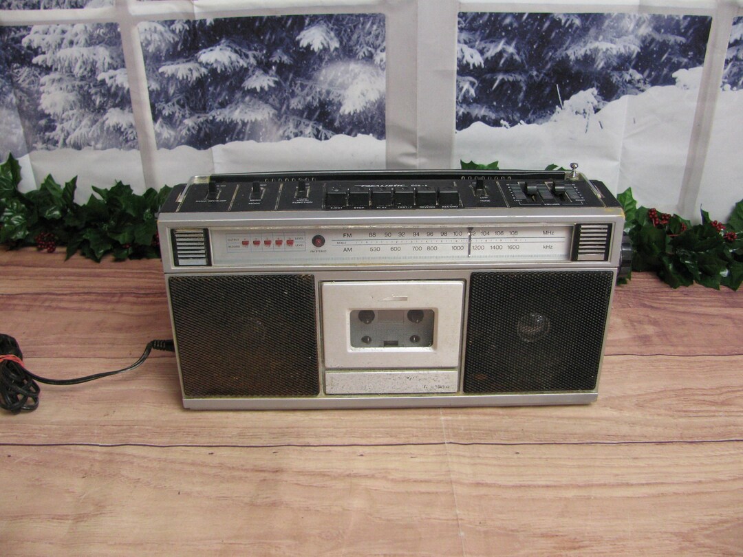 Vintage Realistic SCR-9 Stereo Radio Cassette Recorder-working Not ...