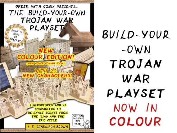 The Trojan War Paper Doll Playset Download Print and Build - Etsy