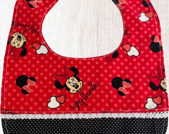 Minnie Mouse Bib | Etsy