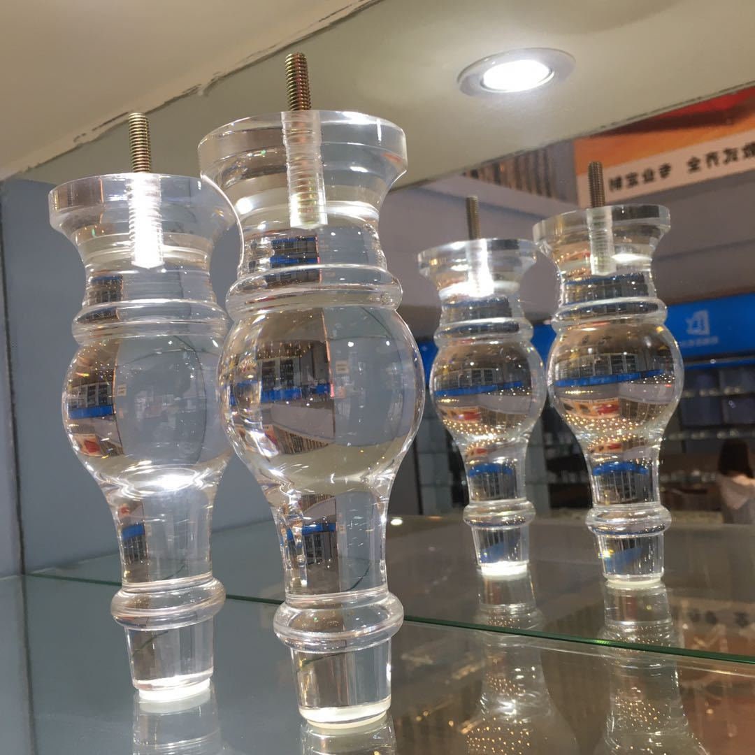 4pcs Sofa Legs Crystal Foot 7'' , Acrylic Furniture, Bed Foot, Bathroom ...