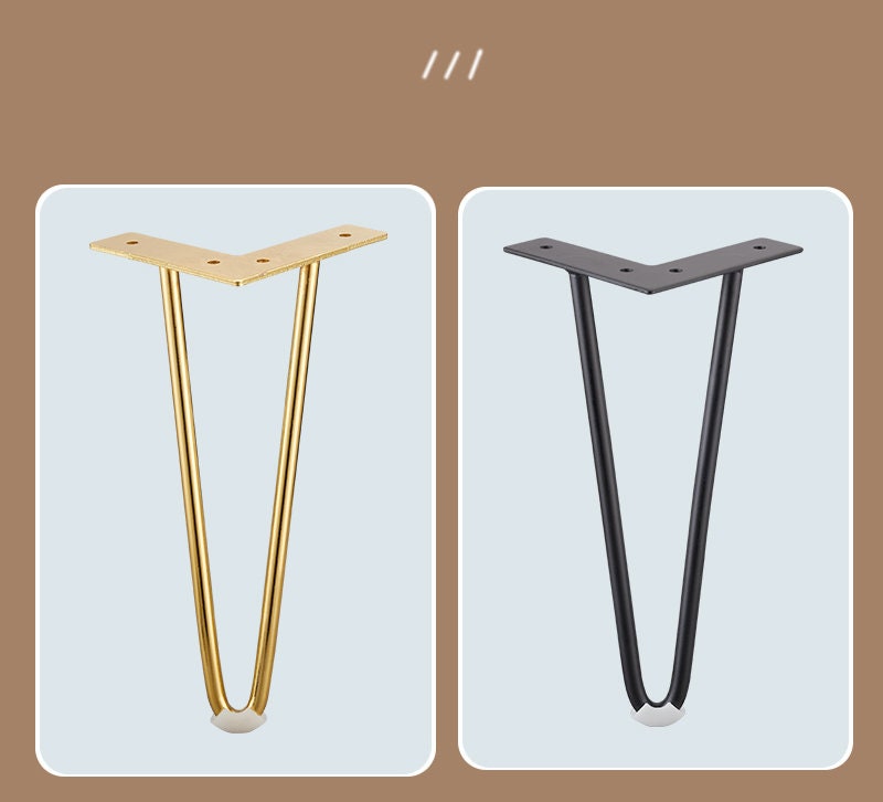 Metal Table Feet Black Furniture Foot Hairpin Bathroom - Etsy