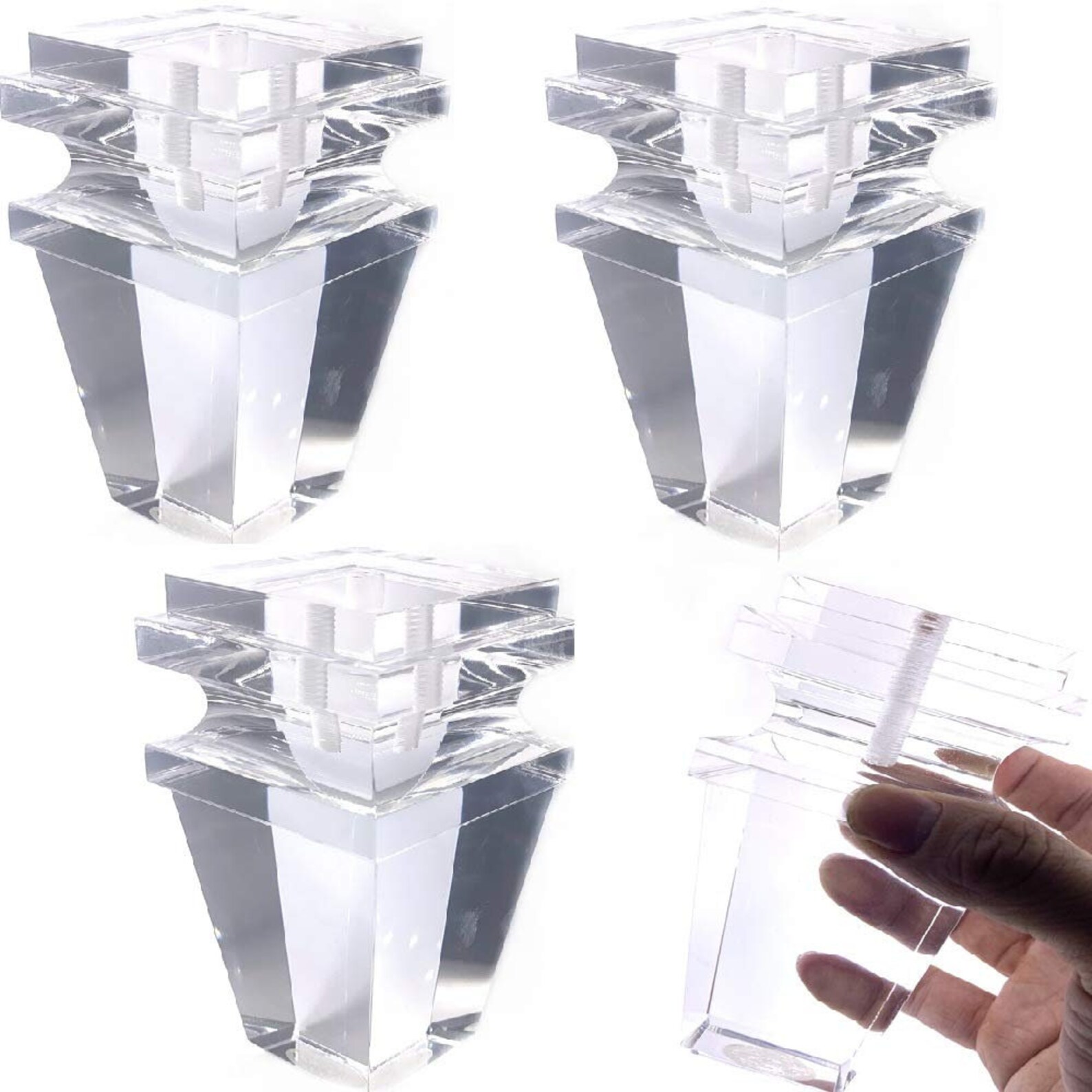 4pcs Sofa Legs Crystal Acrylic Foot Furniture Feet Bed - Etsy
