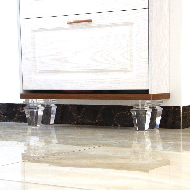 4pcs Sofa Legs Crystal Acrylic Foot Furniture Feet Bed - Etsy