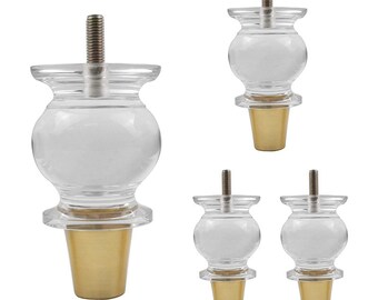 4pcs Sofa Legs Crystal Acrylic Foot Furniture Feet Bed - Etsy