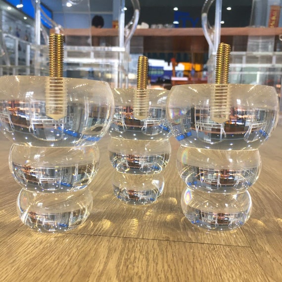 4pcs Sofa Legs Crystal Foot 4'' Acrylic Furniture - Etsy