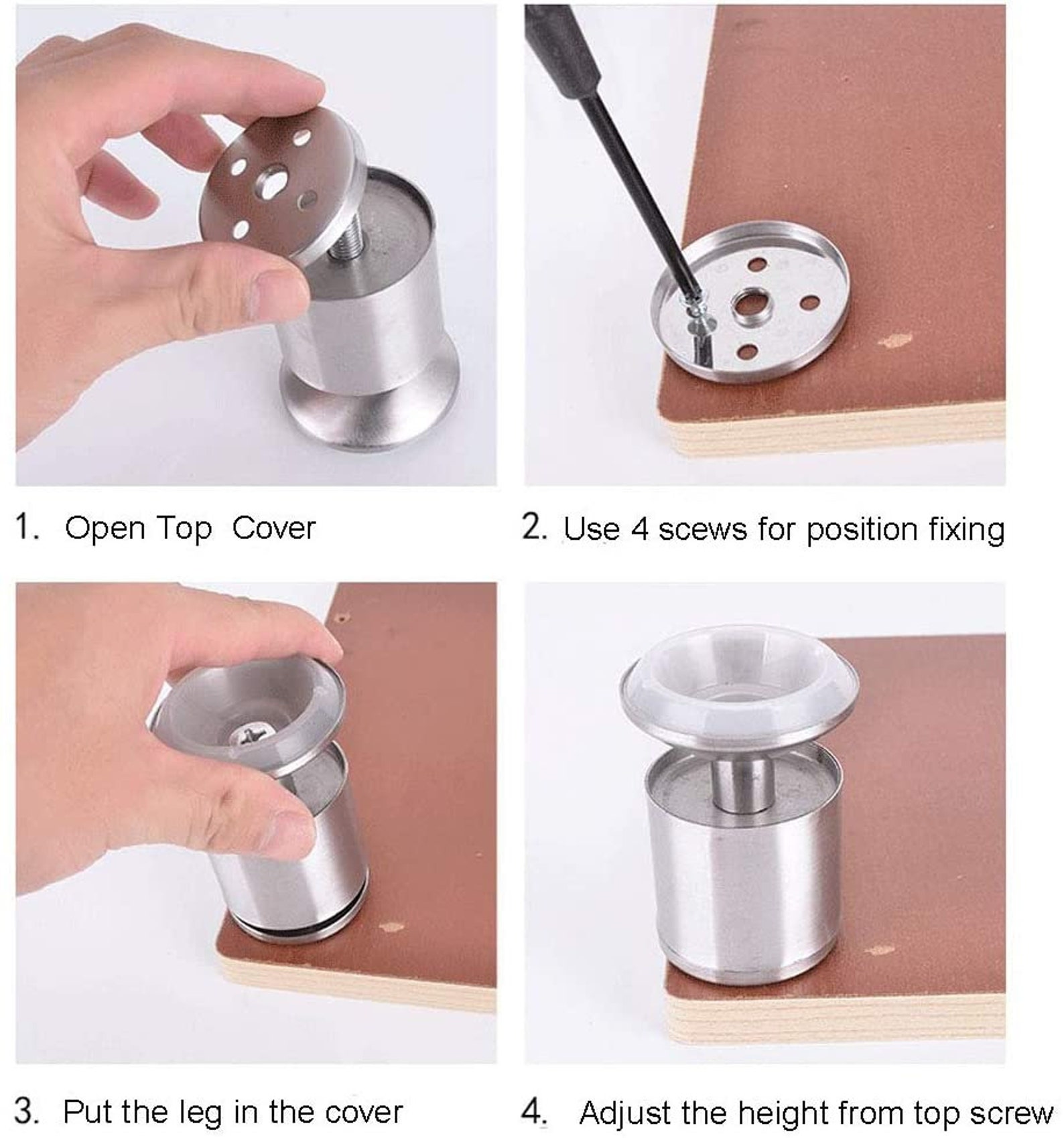 4pcs Stainless Steel Feetmetal Table Feet Aluminium Legs - Etsy Ireland