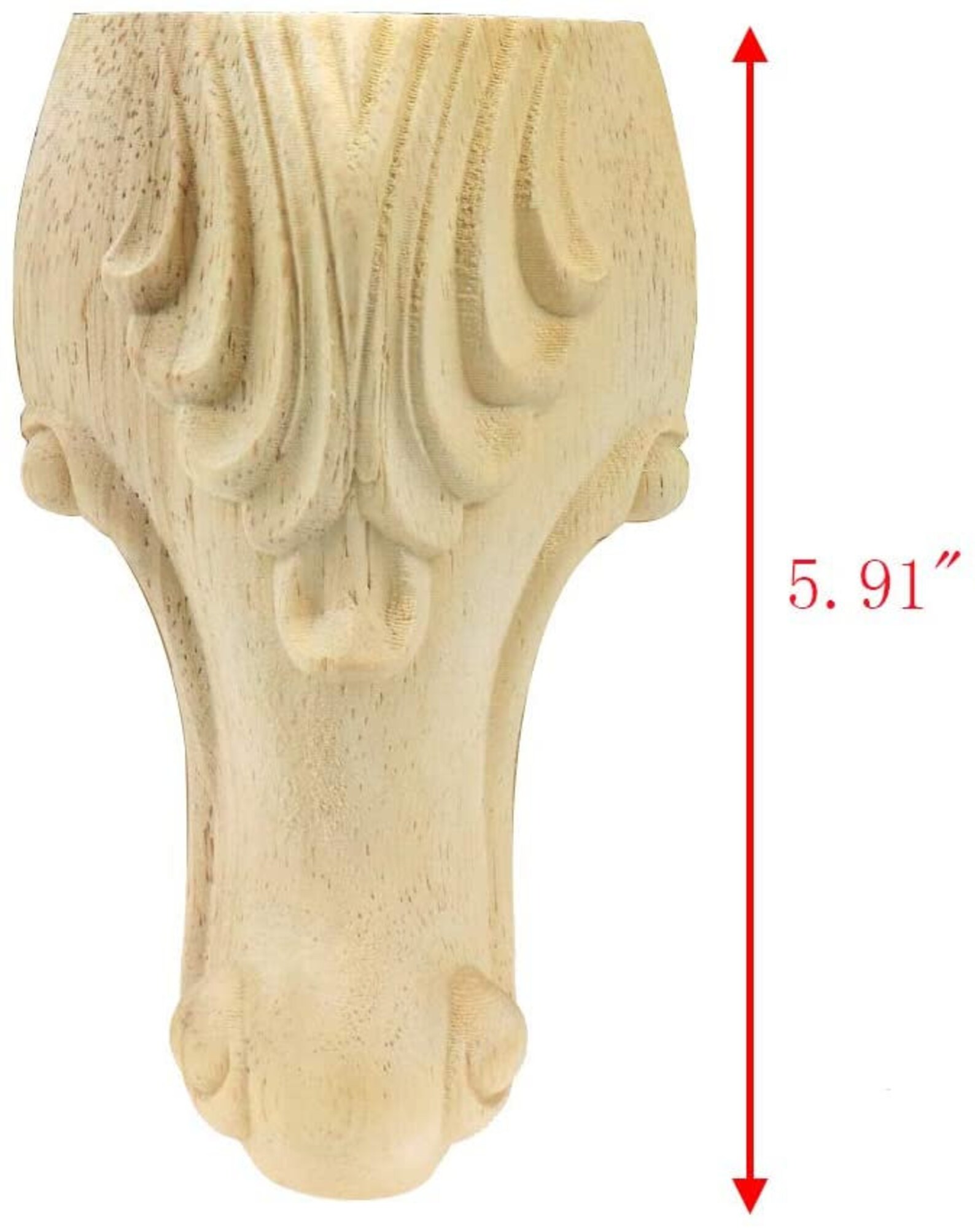 4pcs Solid Unfinished Carved Wood Furniture Legs Replacement - Etsy UK