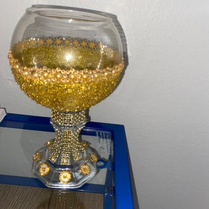 MTO Glam Glitter Sequined Jeweled Home Decor Goblet Display - Etsy