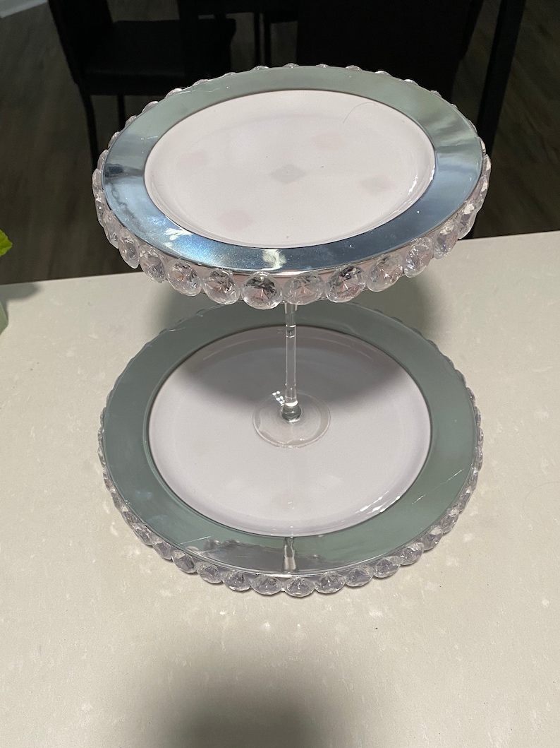 MTO 2 Tier Glam Diamond Mirrored Perfume/cosmetics Vanity Tray - Etsy